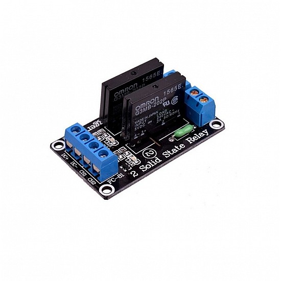 5V 2 Channel SSR Relay Module (Solid State Relay Module) with Fuse Sensor