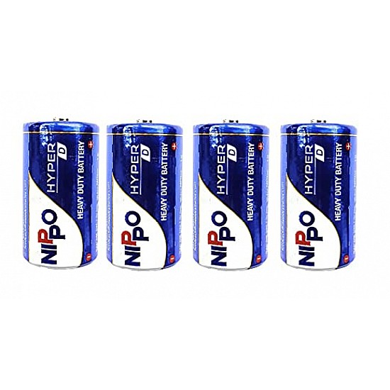 Nippo Hyper R20P (UM-1UH) 1.5V Zinc-Carbon Battery Heavy Duty Battery ...