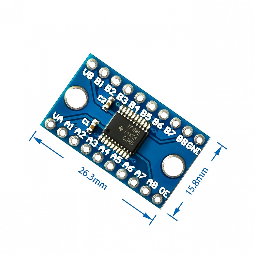 TXS0108E 8 Channel Bi-Directional Logic Level Converter Module