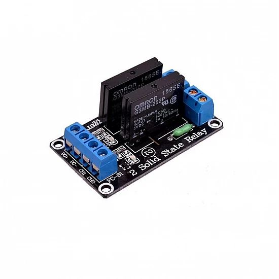 5V 2 Channel SSR Relay Module (Solid State Relay Module) with Fuse Sensor